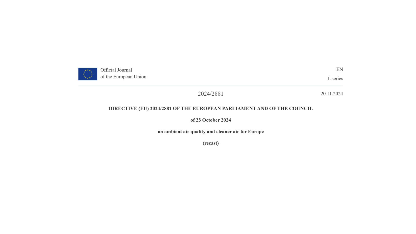 The new Air Directive 2024: discover what's new